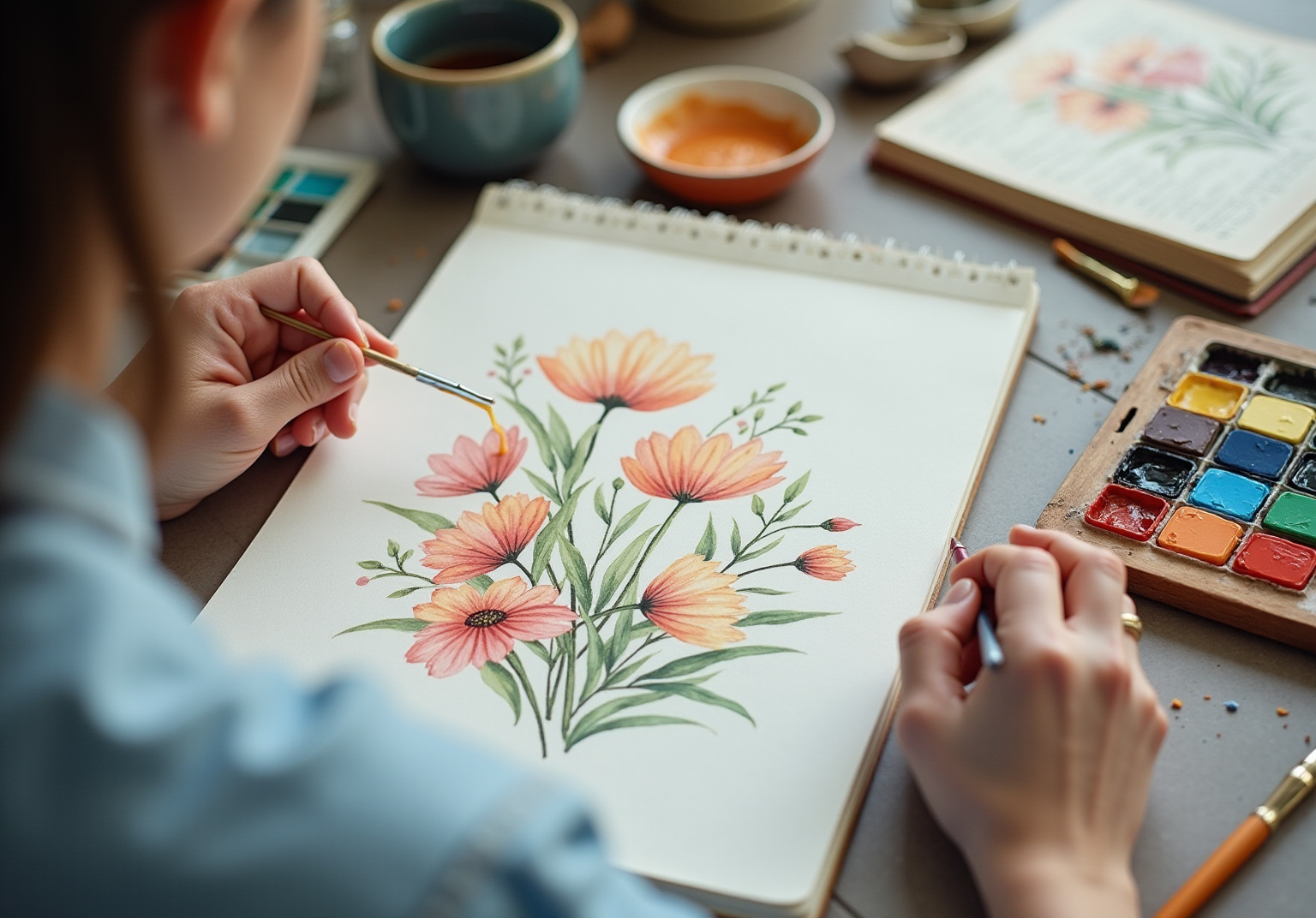 Watercolor Artist at Work Watercolor Artist at Work