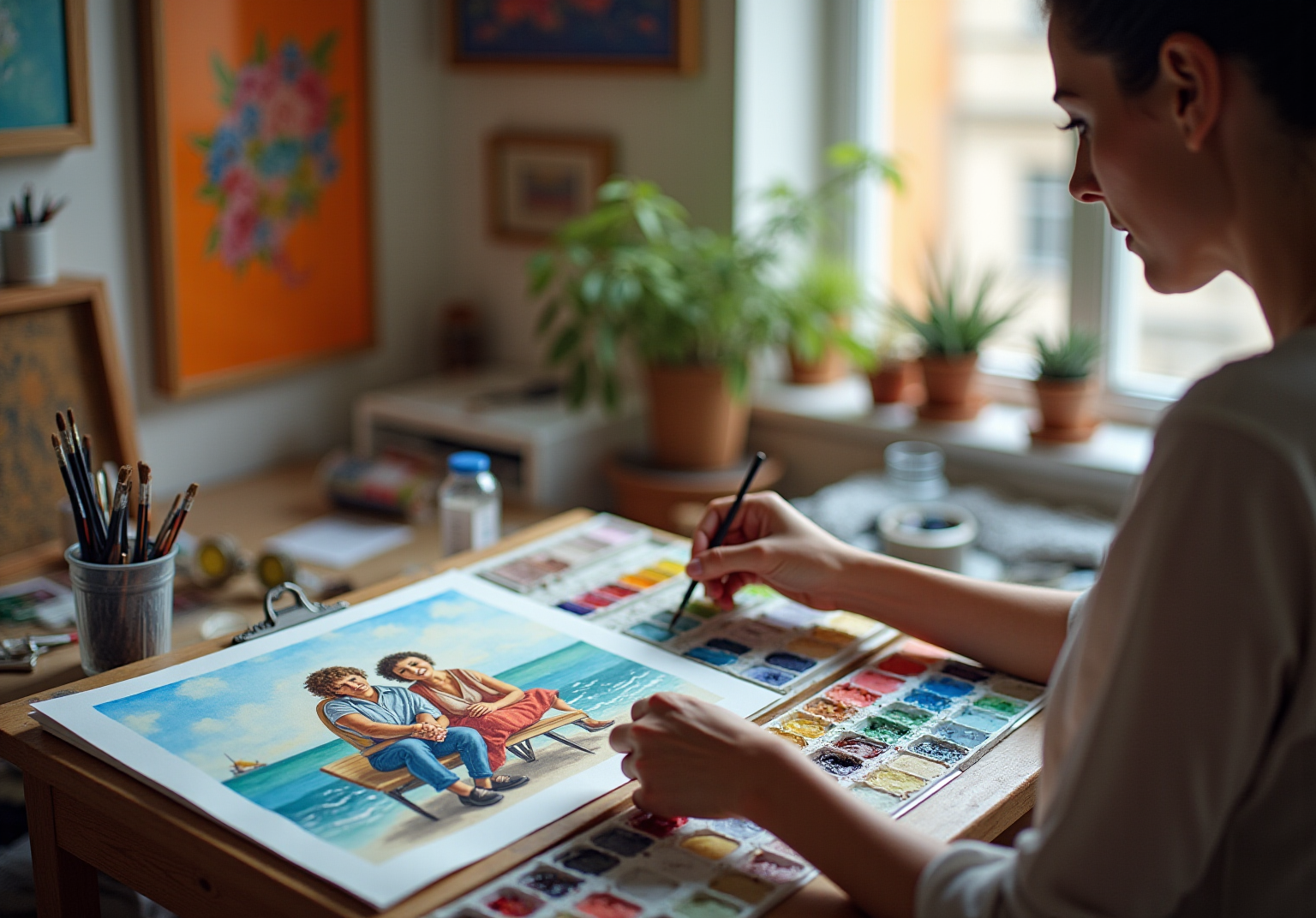 Artist Kelly Swain Creating Custom Watercolor Art Artist Kelly Swain Creating Custom Watercolor Art