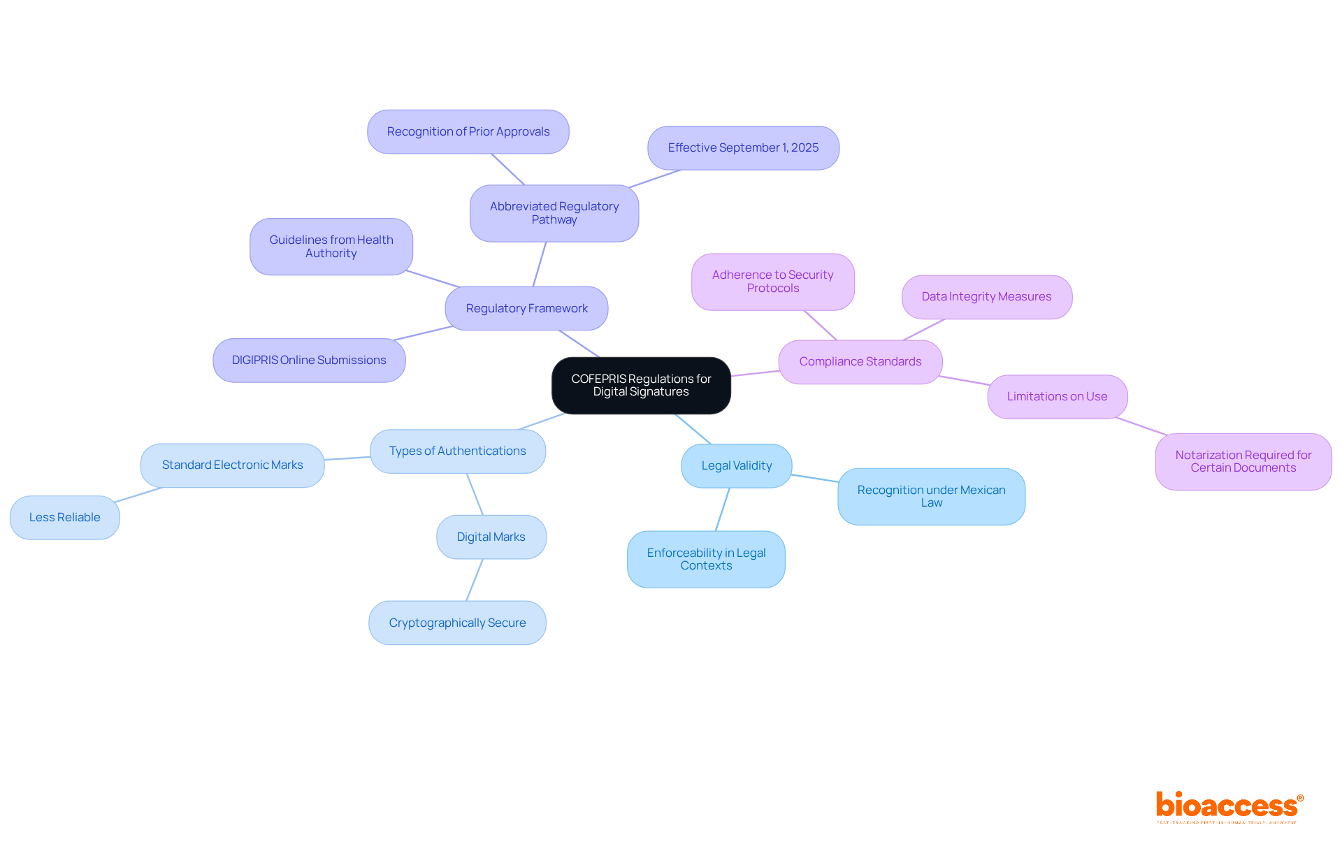 The central node represents the main topic, while the branches show key aspects of the regulations. Each sub-branch provides more detailed information, helping you understand how these elements connect and what you need to know.