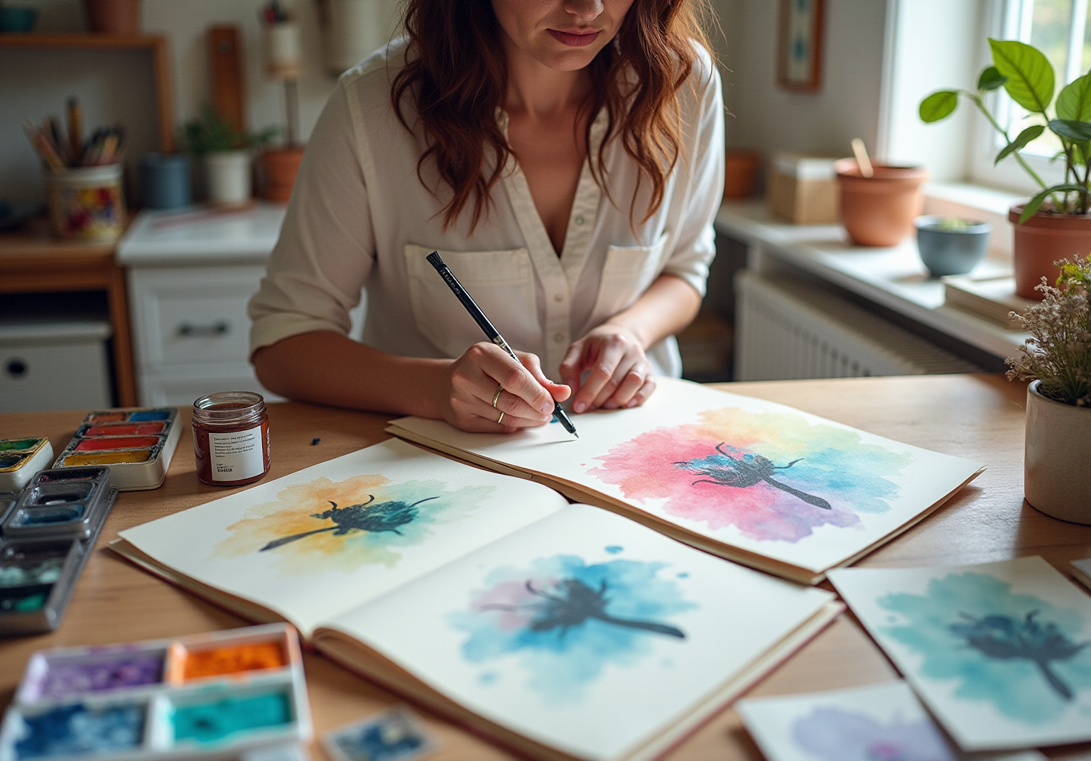 Kelly Swain in Her Artistic Workspace Kelly Swain in Her Artistic Workspace