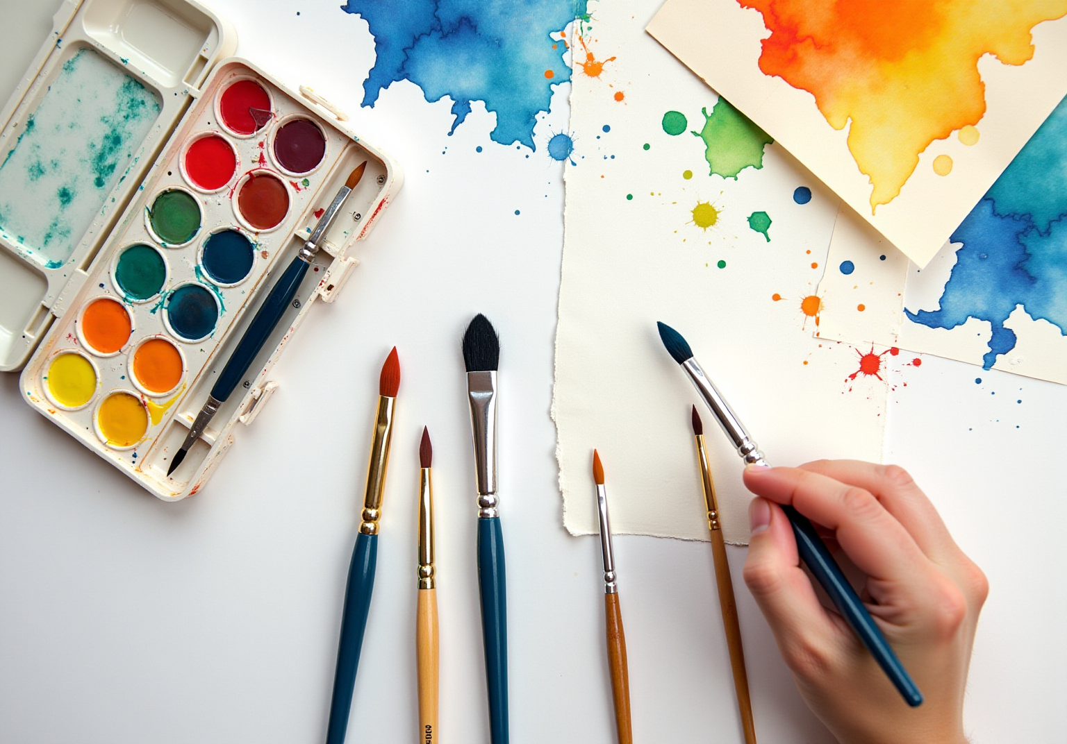 Princeton Aqua Elite Watercolour Brushes in an Artistic Studio Princeton Aqua Elite Watercolour Brushes in an Artistic Studio
