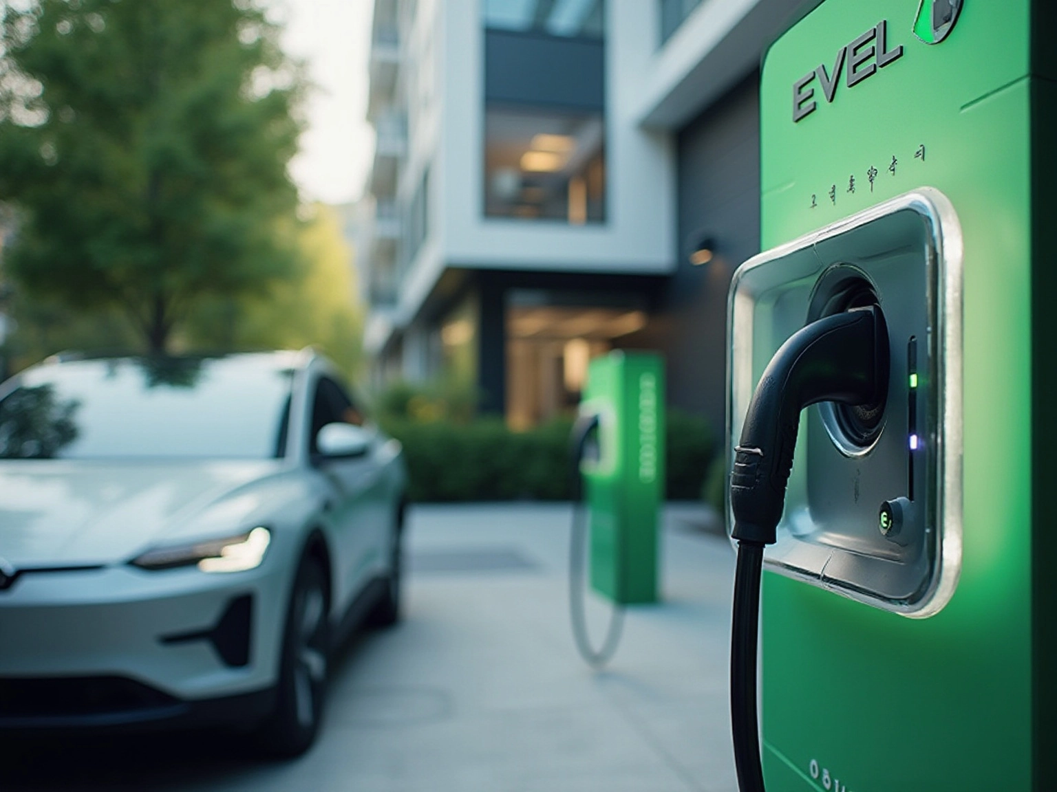 Xcel Energy Level 2 Charger in Urban Setting Xcel Energy Level 2 Charger in Urban Setting