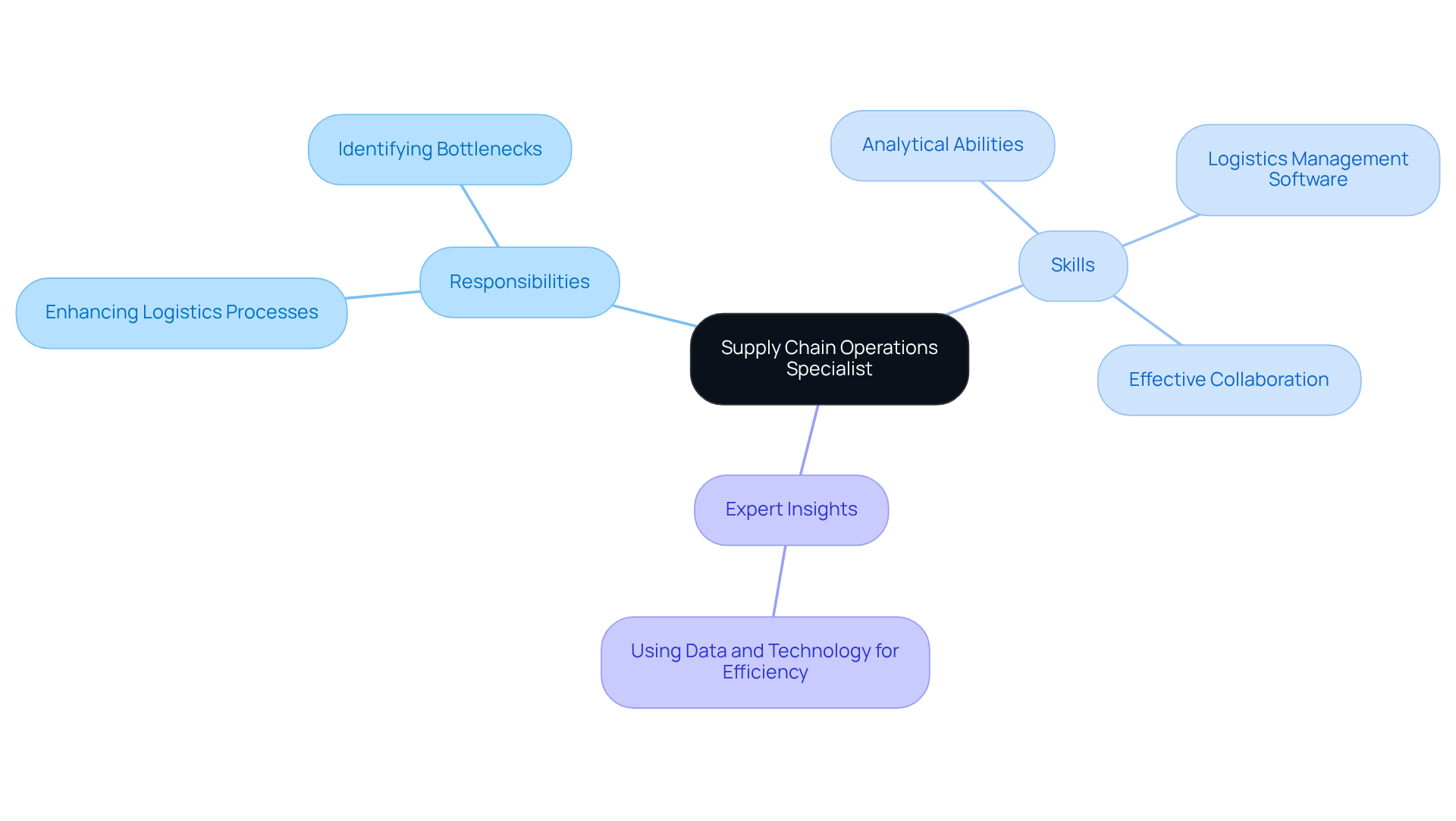 The central node represents the main role, with branches detailing its responsibilities, required skills, and expert insights for enhancing logistics efficiency. The central node represents the main role, with branches detailing its responsibilities, required skills, and expert insights for enhancing logistics efficiency.
