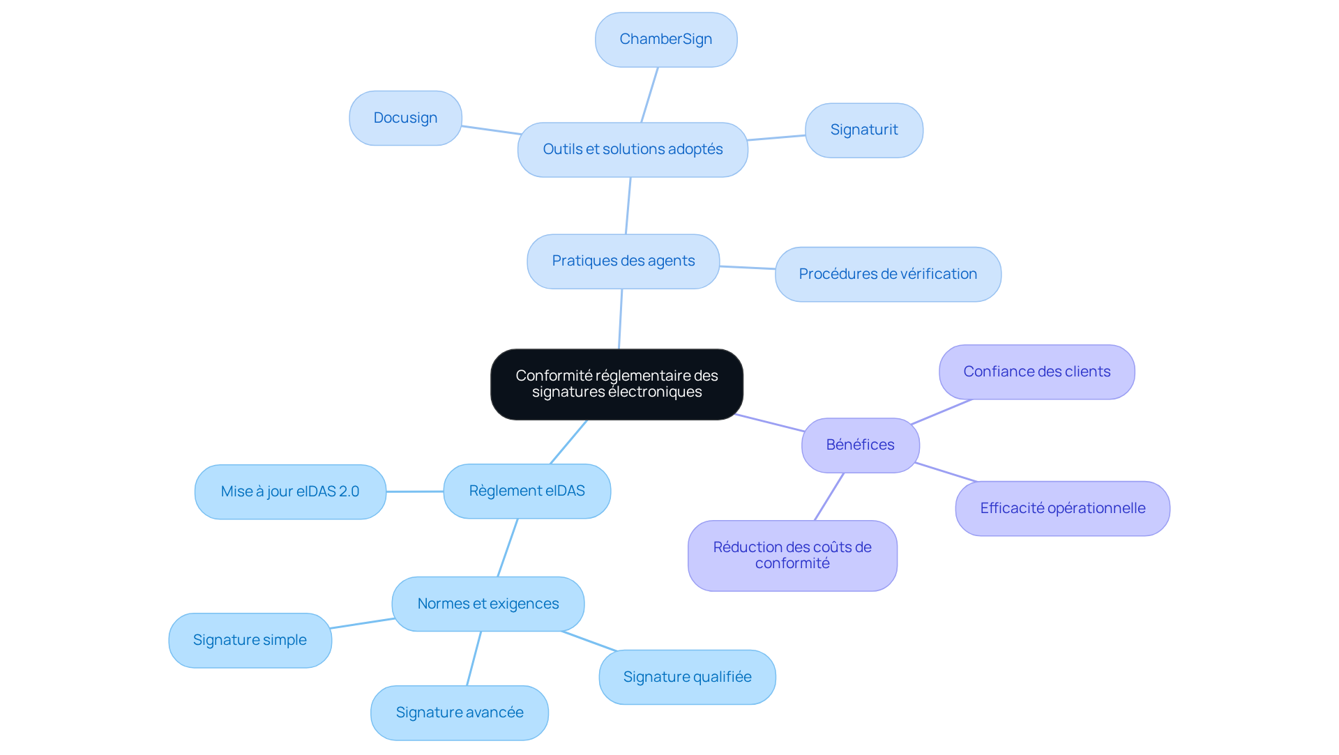 Le nœud central représente le sujet principal, tandis que les branches montrent les aspects clés de la réglementation et de ses impacts. Suivez les branches pour explorer comment chaque élément contribue à la conformité et aux avantages pour les agents d'assurance. Le nœud central représente le sujet principal, tandis que les branches montrent les aspects clés de la réglementation et de ses impacts. Suivez les branches pour explorer comment chaque élément contribue à la conformité et aux avantages pour les agents d'assurance.