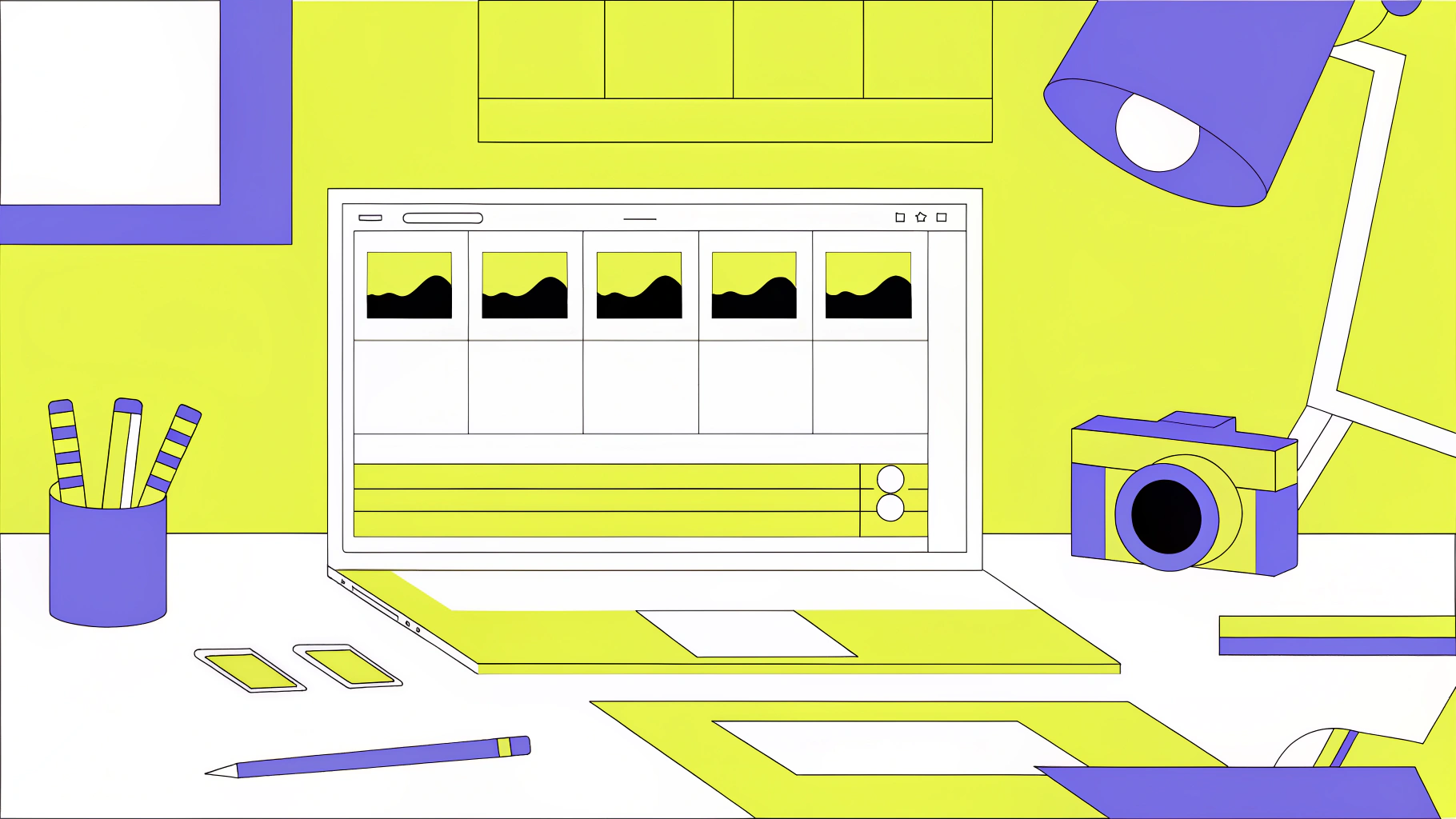 Creative Video Editing Workspace
