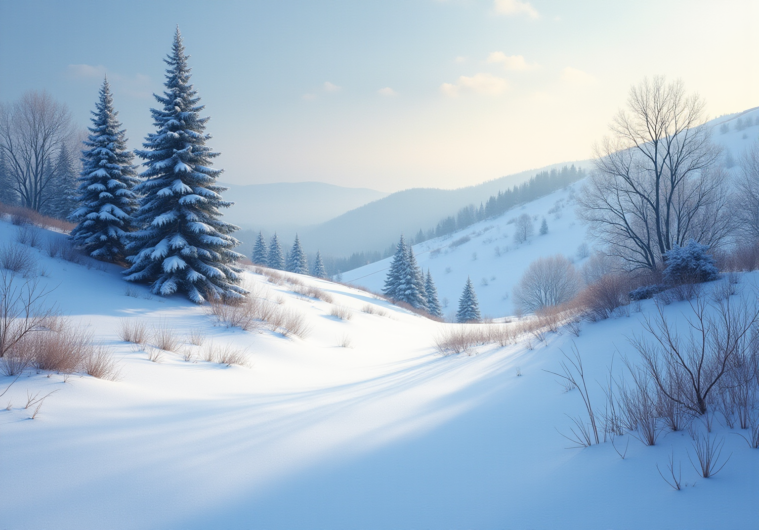 Light and Shadow in Winter Watercolors Light and Shadow in Winter Watercolors