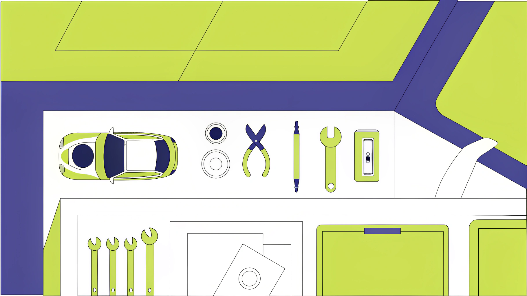 Car Part Installation Instructions in a Workshop