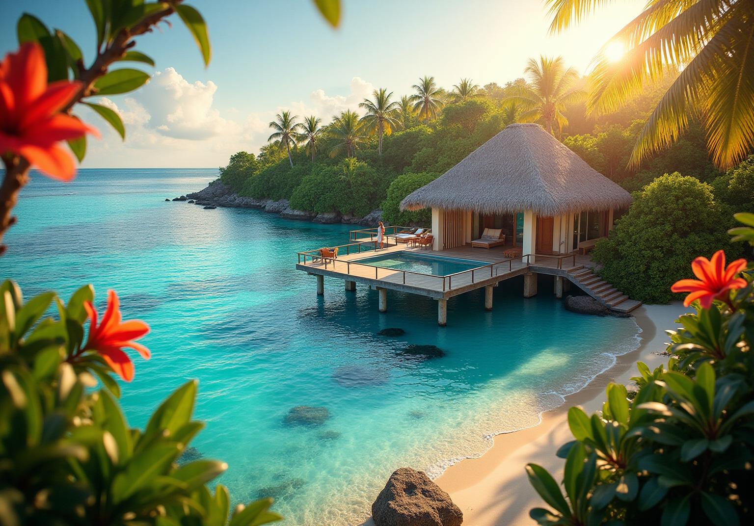 Romantic Overwater Villa on a Honeymoon Island