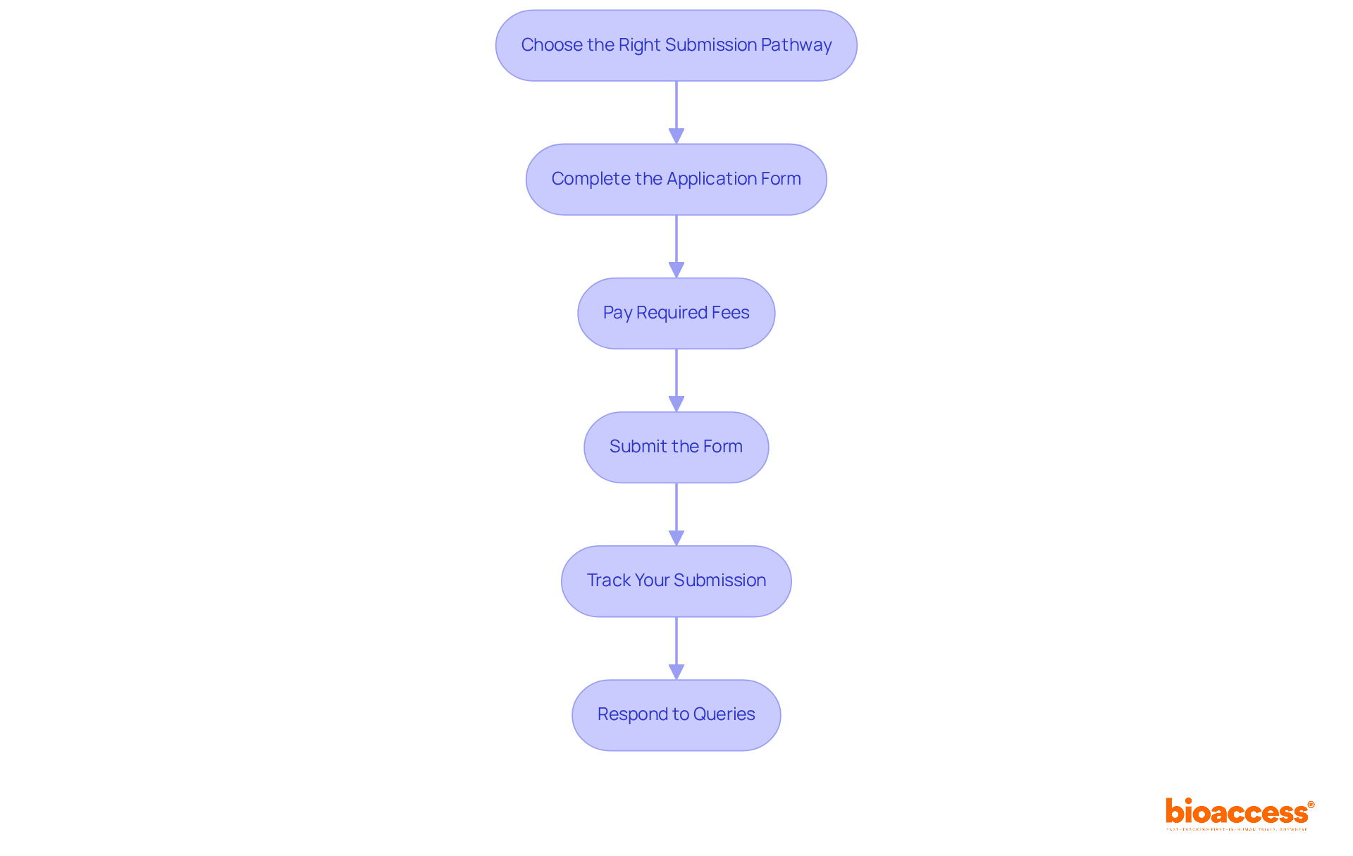 This flowchart outlines the steps you need to take to submit your application to the Guyanese Regulatory Authority. Follow the arrows from the top to the bottom to see what you need to do at each stage, from choosing the right pathway to responding to any queries after submission.