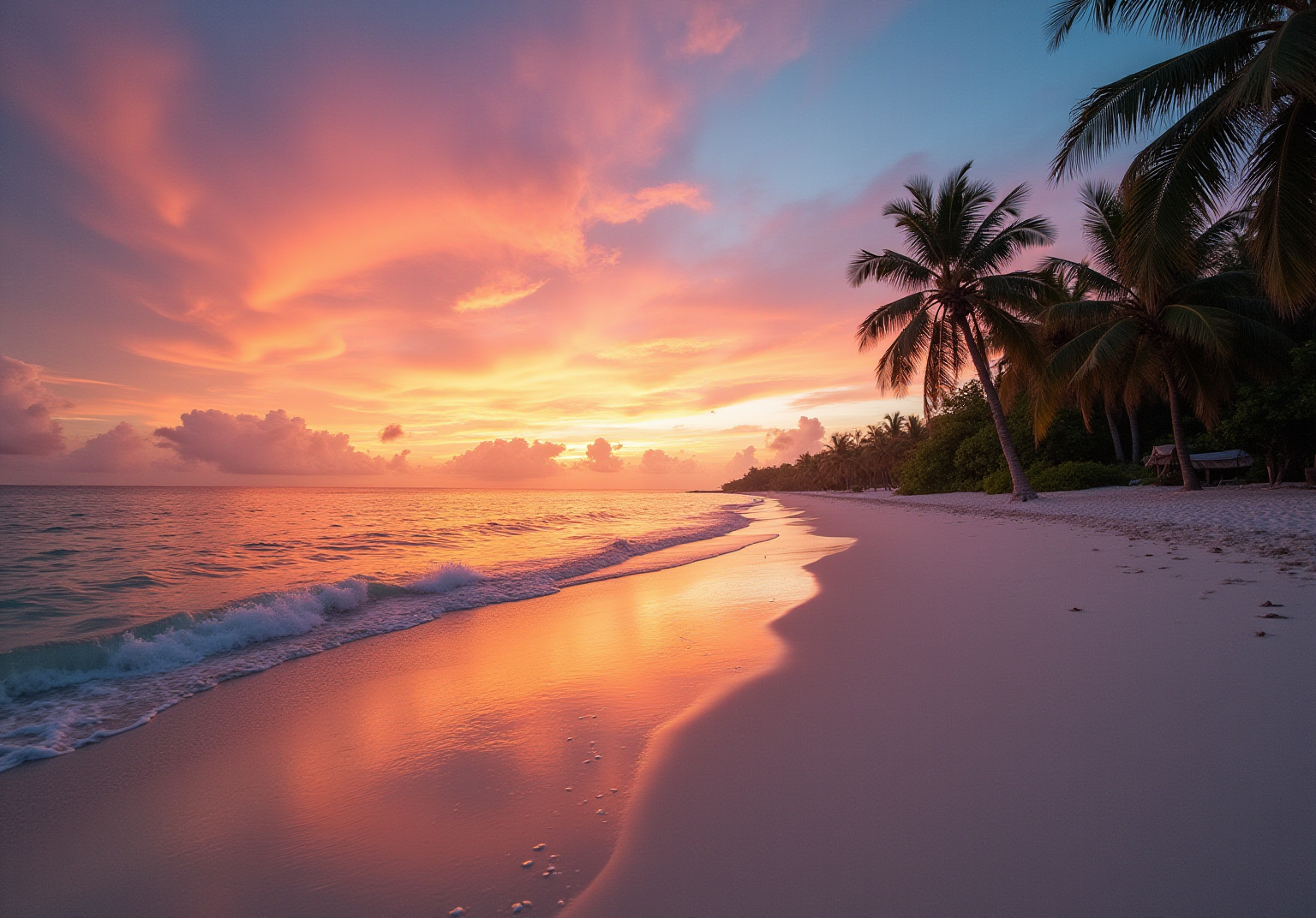 Serene Maldives Sunset