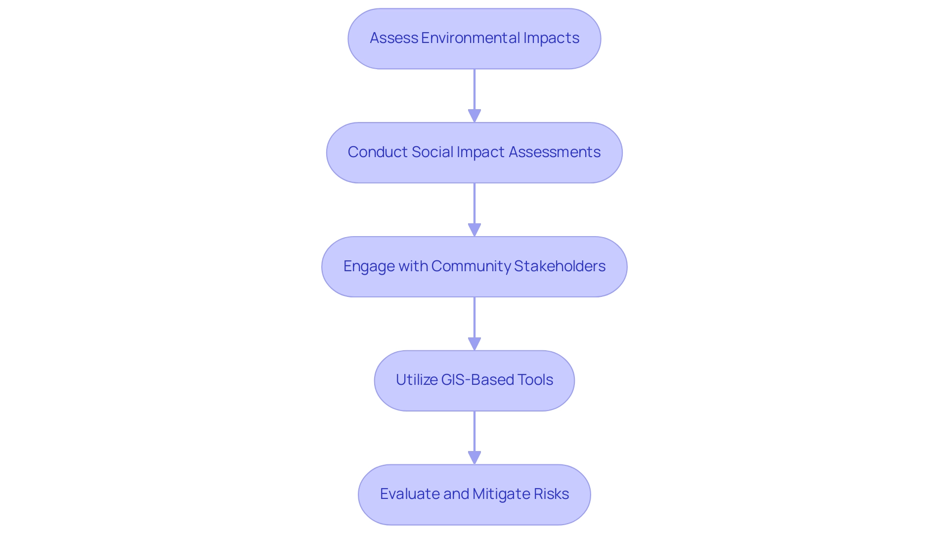 Blue boxes represent environmental assessments, green boxes represent social assessments and engagement, and orange boxes represent risk evaluation steps.