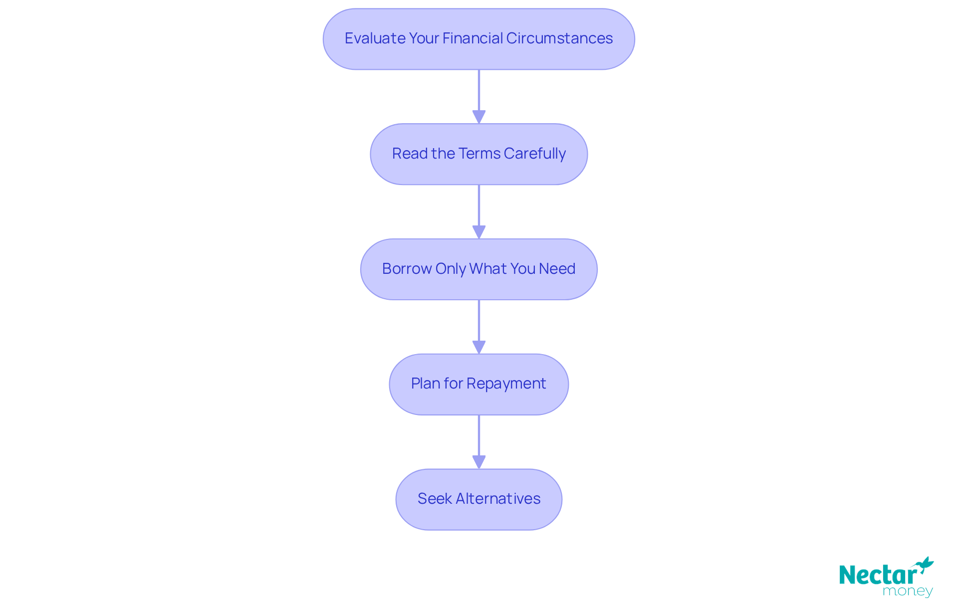 Each box represents a key step in borrowing responsibly. Follow the arrows to see the recommended order, ensuring you consider each practice to manage your loans wisely.