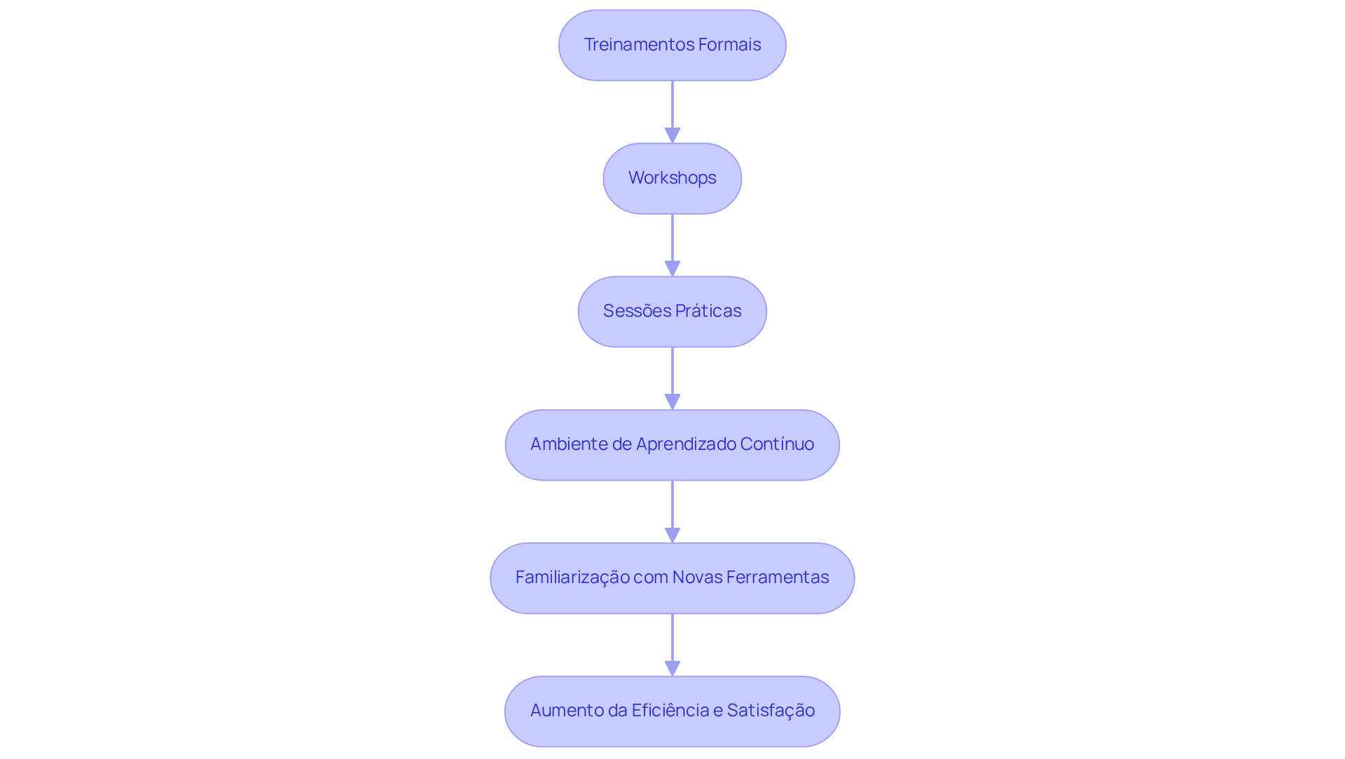 Cada etapa representa uma fase do processo de capacitação - siga as setas para entender como cada parte contribui para o aprendizado e a aplicação das tecnologias.