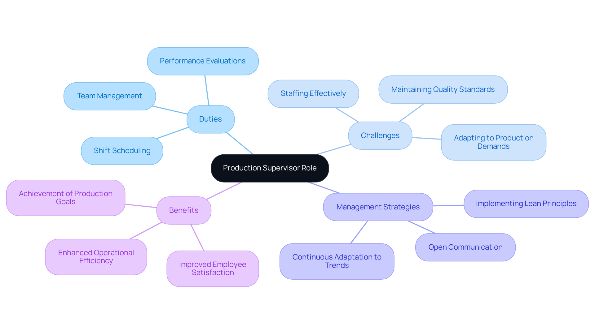 The central node represents the main role, while branches show specific duties, challenges, and strategies. Each color-coded branch helps you quickly identify related concepts. The central node represents the main role, while branches show specific duties, challenges, and strategies. Each color-coded branch helps you quickly identify related concepts.