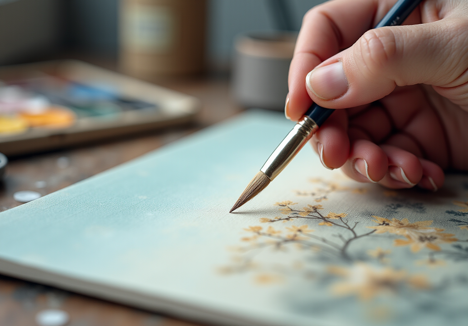 Precision Painting with an Aquarelle Brush Precision Painting with an Aquarelle Brush