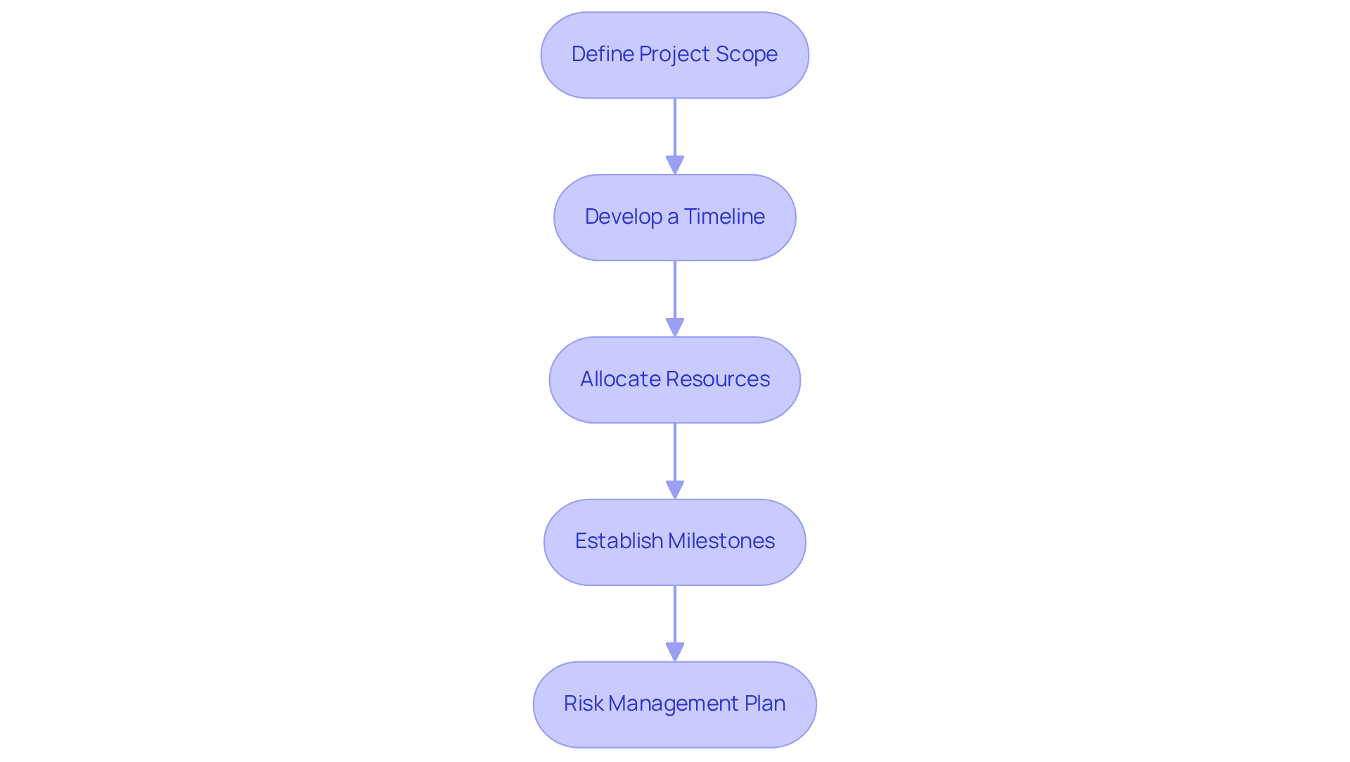 Each box represents a crucial step in the project planning process. Follow the arrows to see how each step builds on the previous one, guiding you through the entire planning journey.