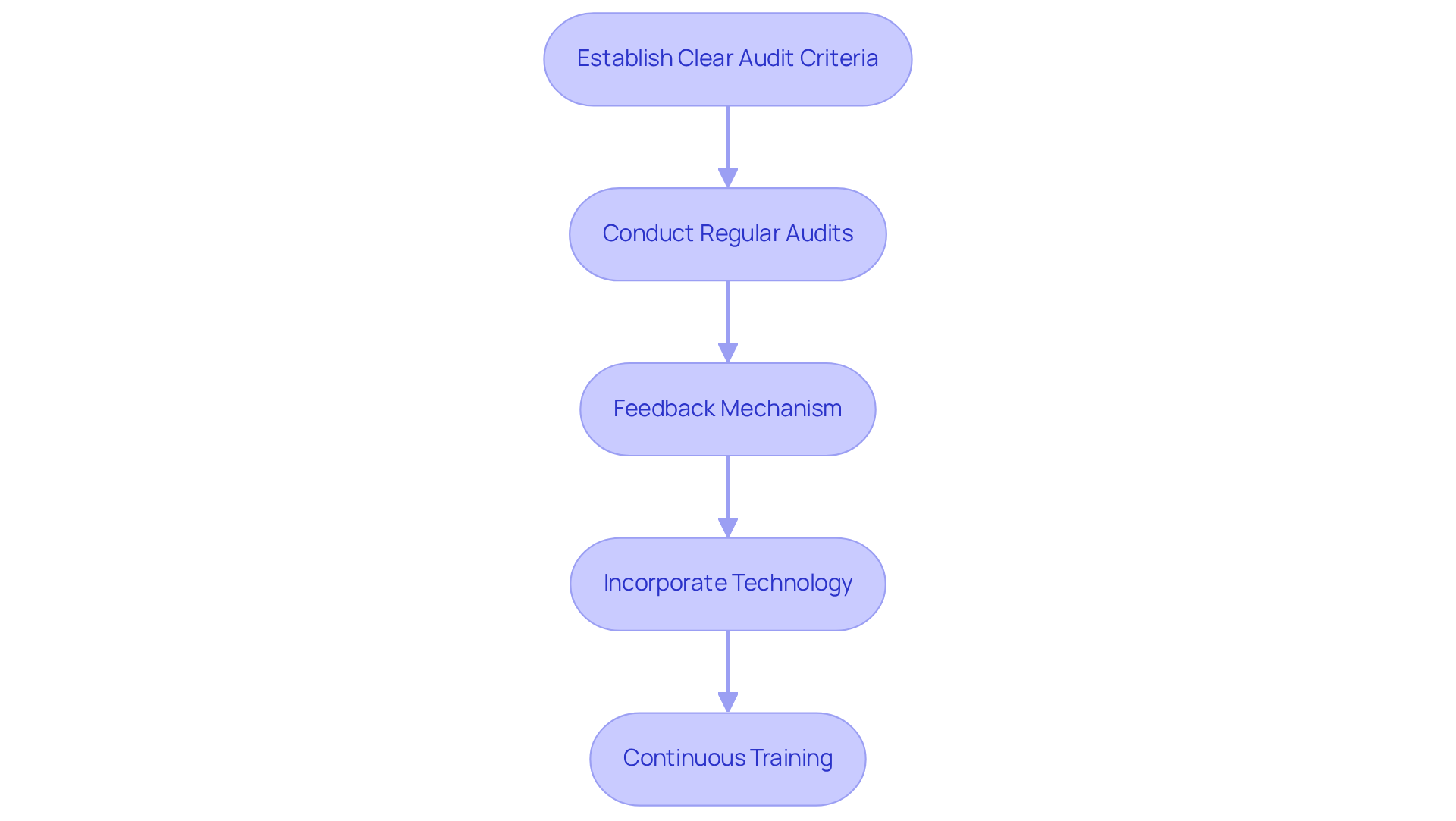 Each box represents a step in the auditing process. Follow the arrows to see how each step builds on the previous one, leading to improved documentation practices.