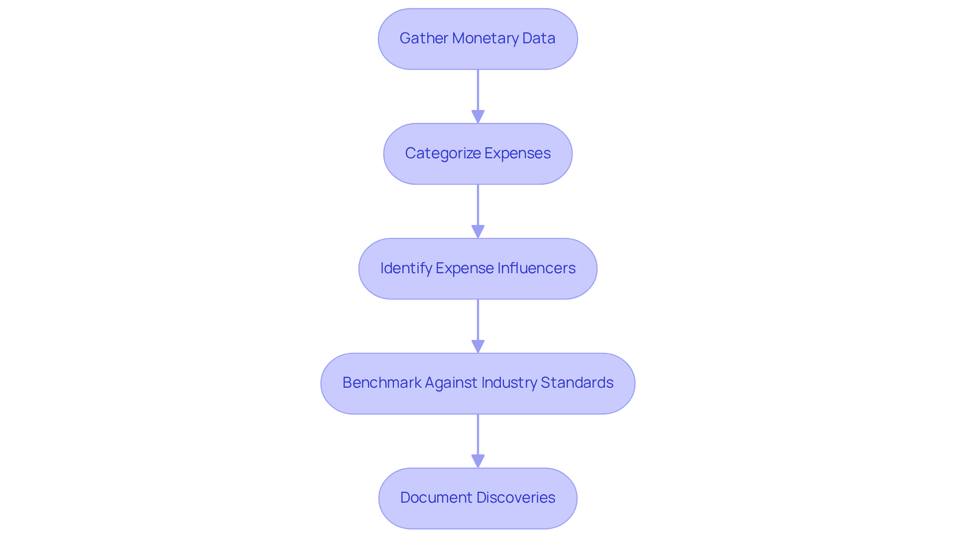 Each box represents a step in the process of evaluating IT expenses. Follow the arrows to see how each step leads to the next, guiding you through the assessment.