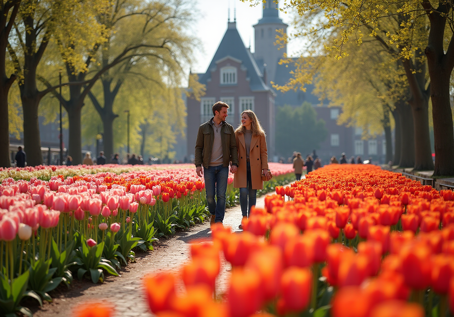 Romantic Stroll Through Keukenhof Gardens