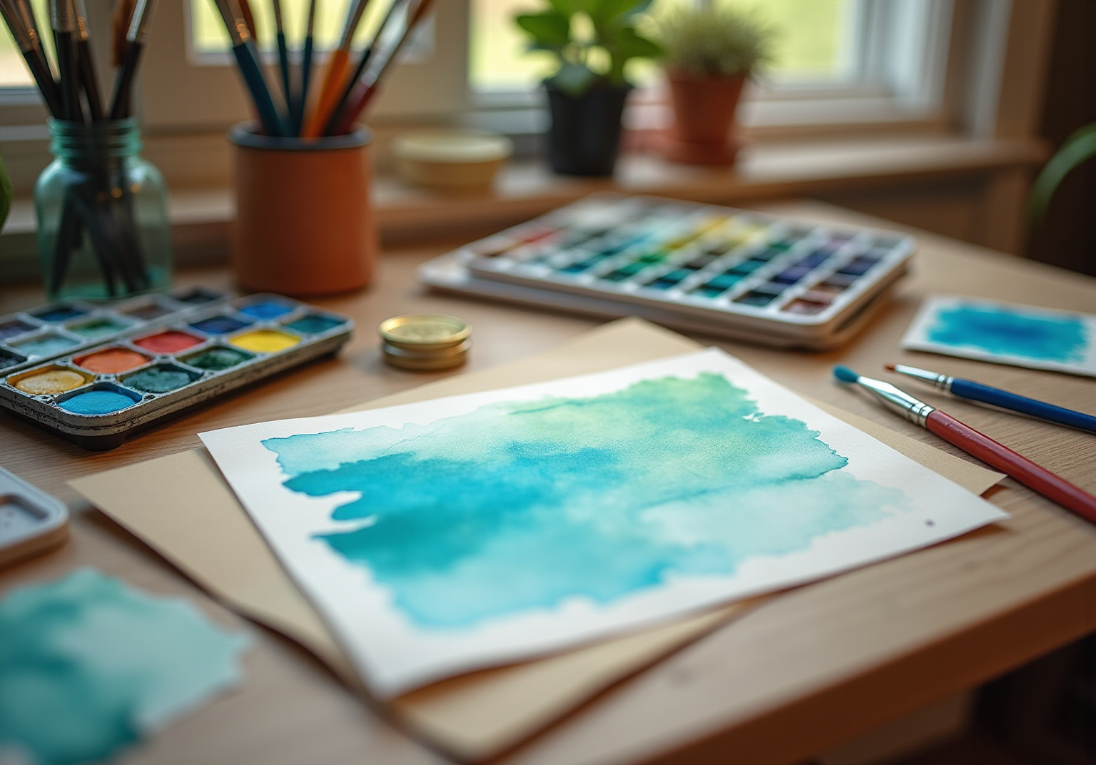 Creative Watercolor Workspace Creative Watercolor Workspace