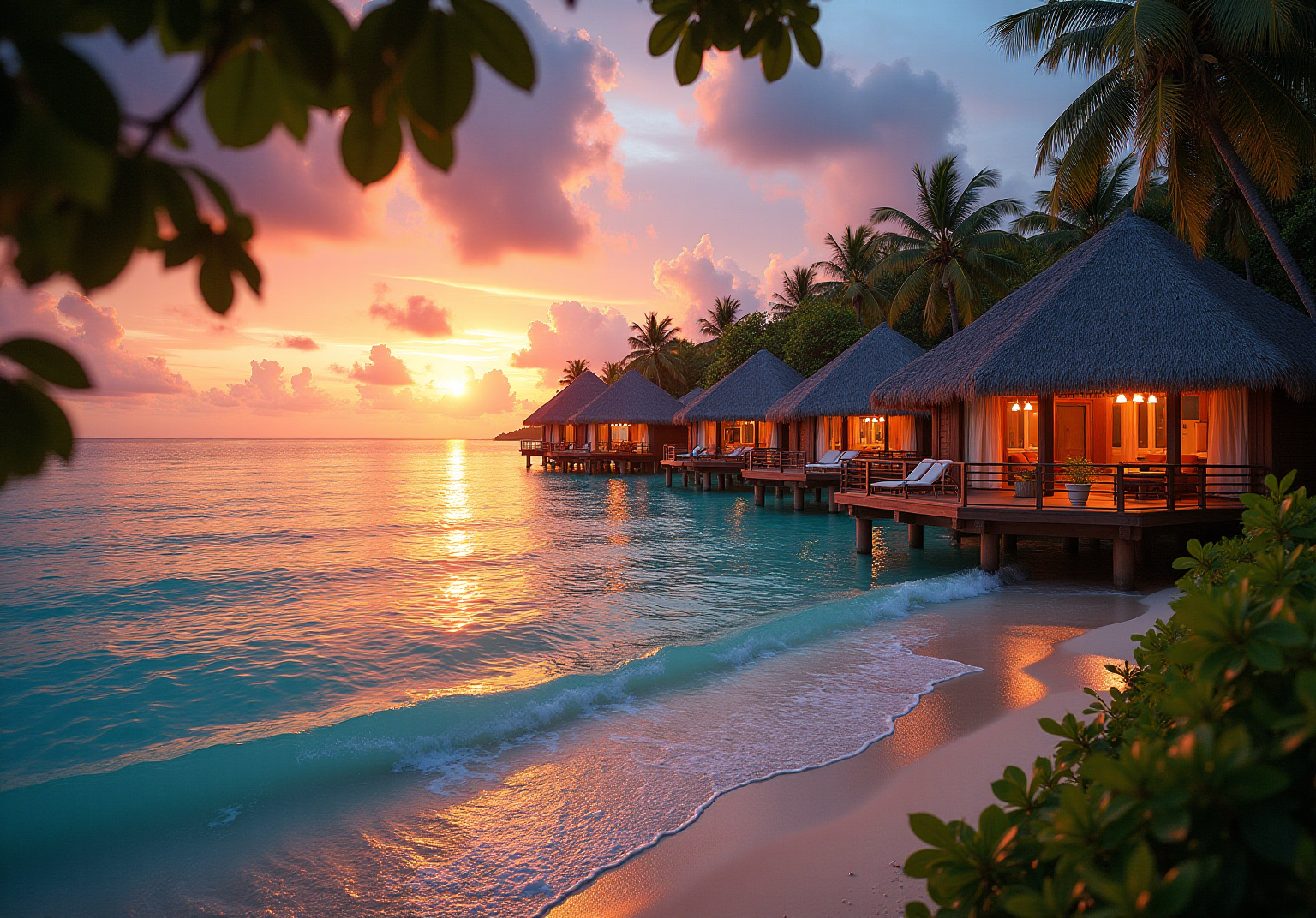 Romantic Sunset at Lily Beach Resort