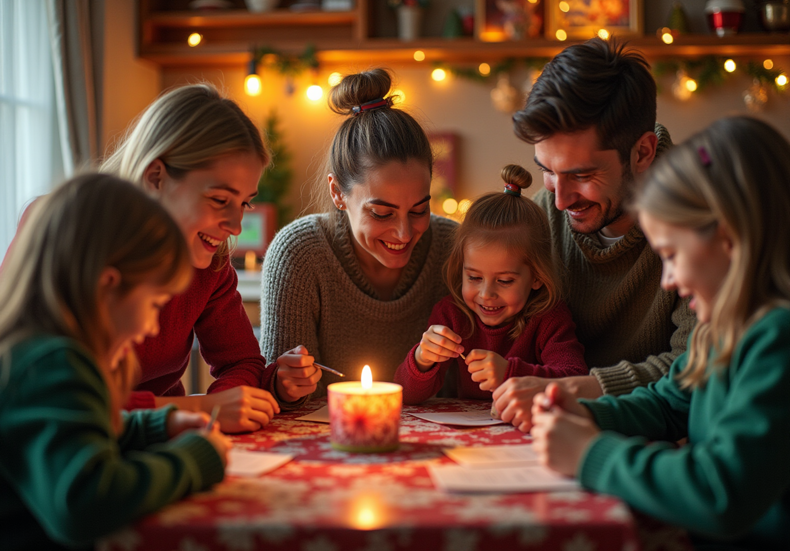 Family Togetherness in Holiday Card Making Family Togetherness in Holiday Card Making