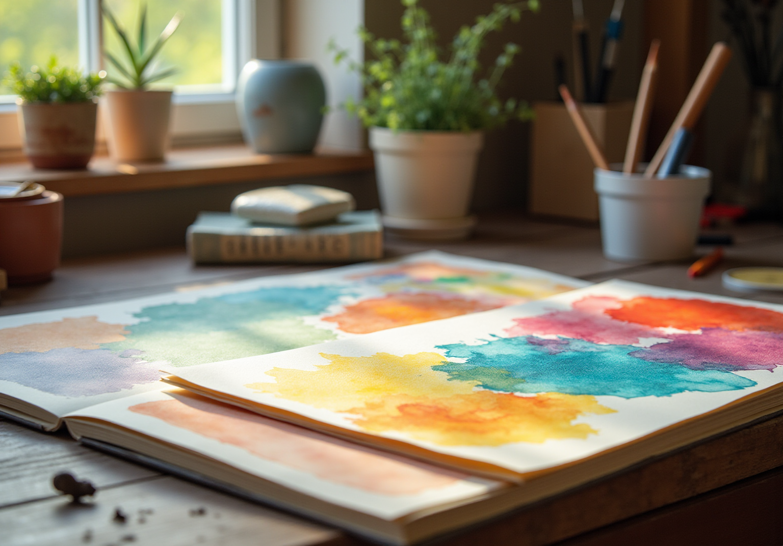 Eco-Friendly Art Studio with Stonehenge Watercolor Paper Eco-Friendly Art Studio with Stonehenge Watercolor Paper