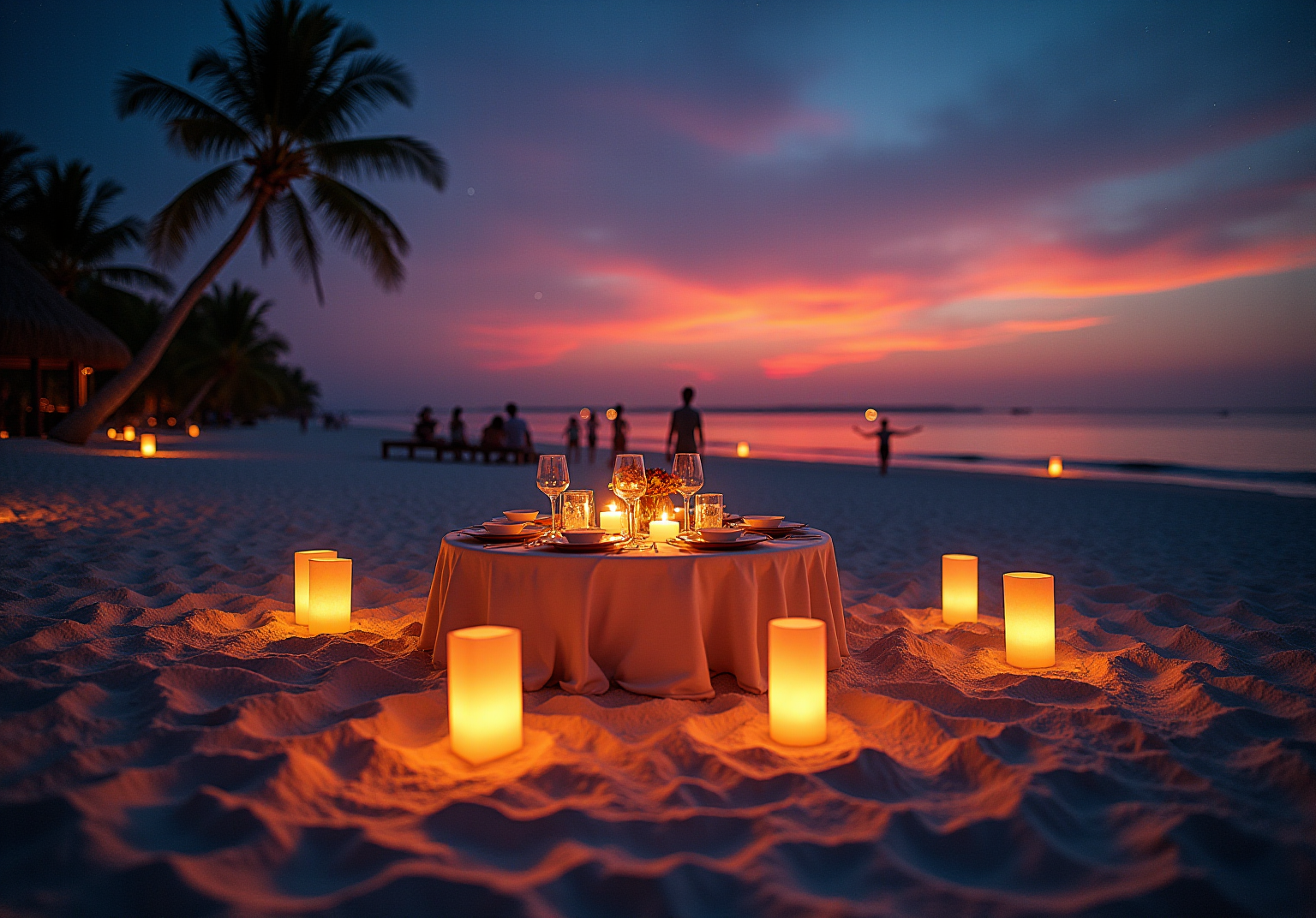 Luxurious Beach Night in the Maldives
