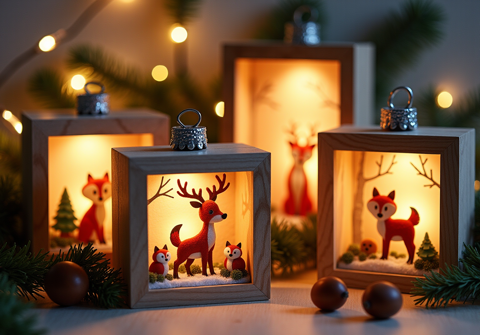 Crafting Woodland Animal Shadowbox Ornaments Crafting Woodland Animal Shadowbox Ornaments