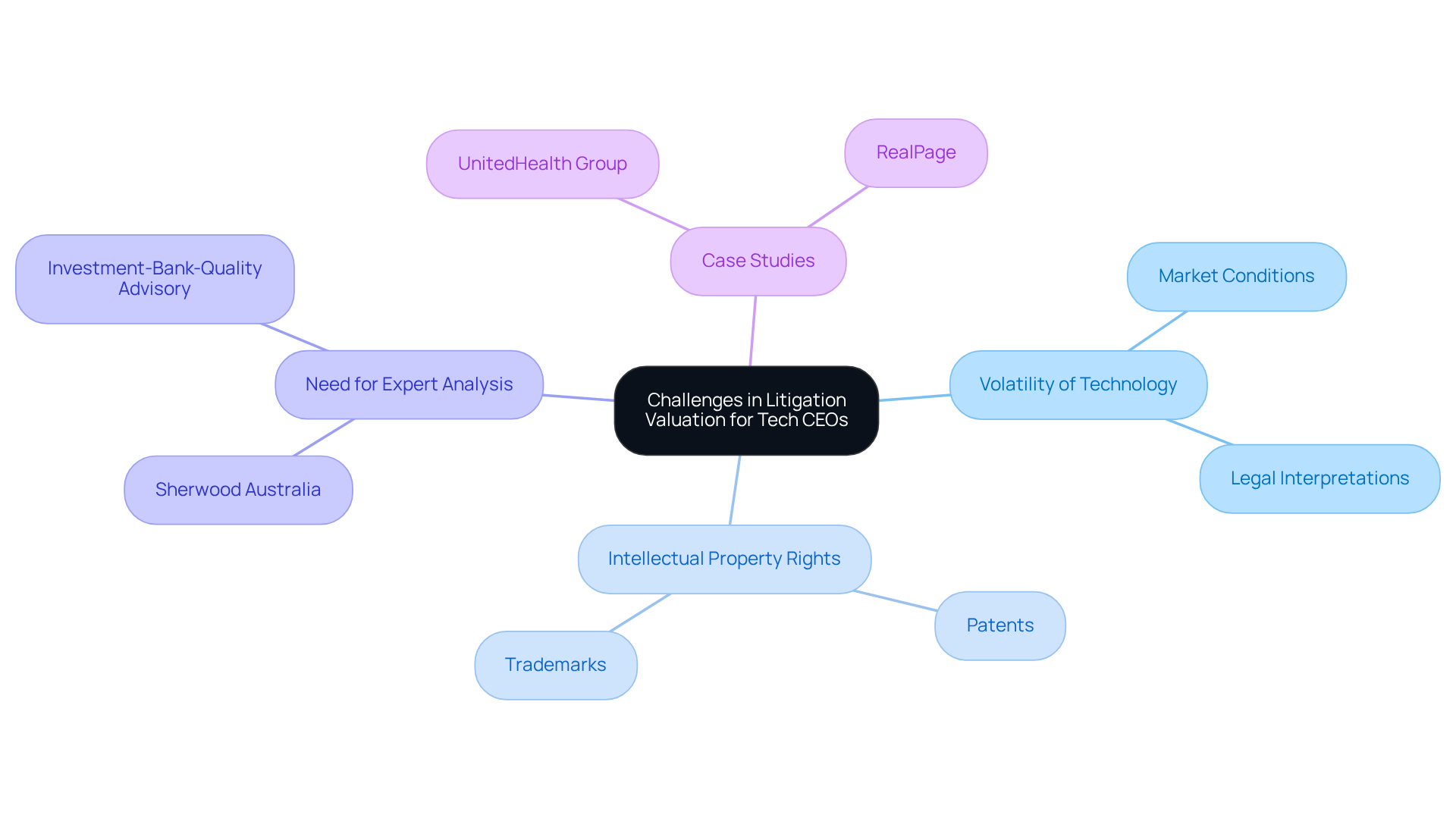 The central node represents the main theme of the challenges faced by tech CEOs. Each branch represents a key area of concern, and the sub-branches provide specific details or examples related to those areas. This layout helps visualize the interconnectedness of these challenges. The central node represents the main theme of the challenges faced by tech CEOs. Each branch represents a key area of concern, and the sub-branches provide specific details or examples related to those areas. This layout helps visualize the interconnectedness of these challenges.