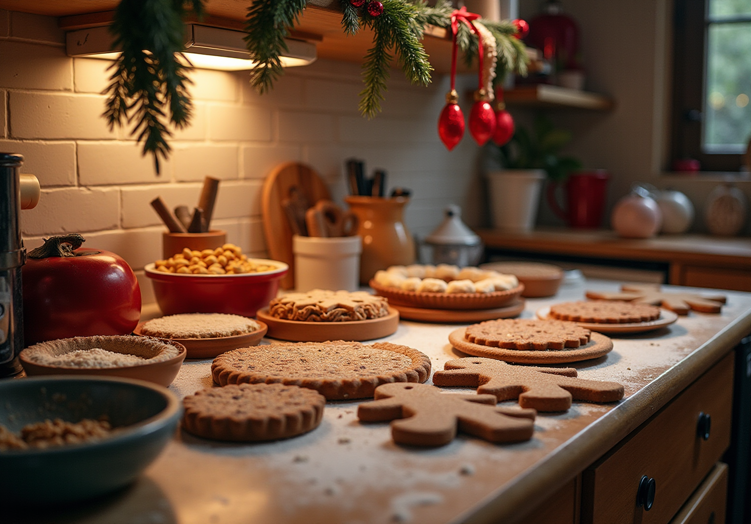 Nostalgic Christmas Baking Scene Nostalgic Christmas Baking Scene