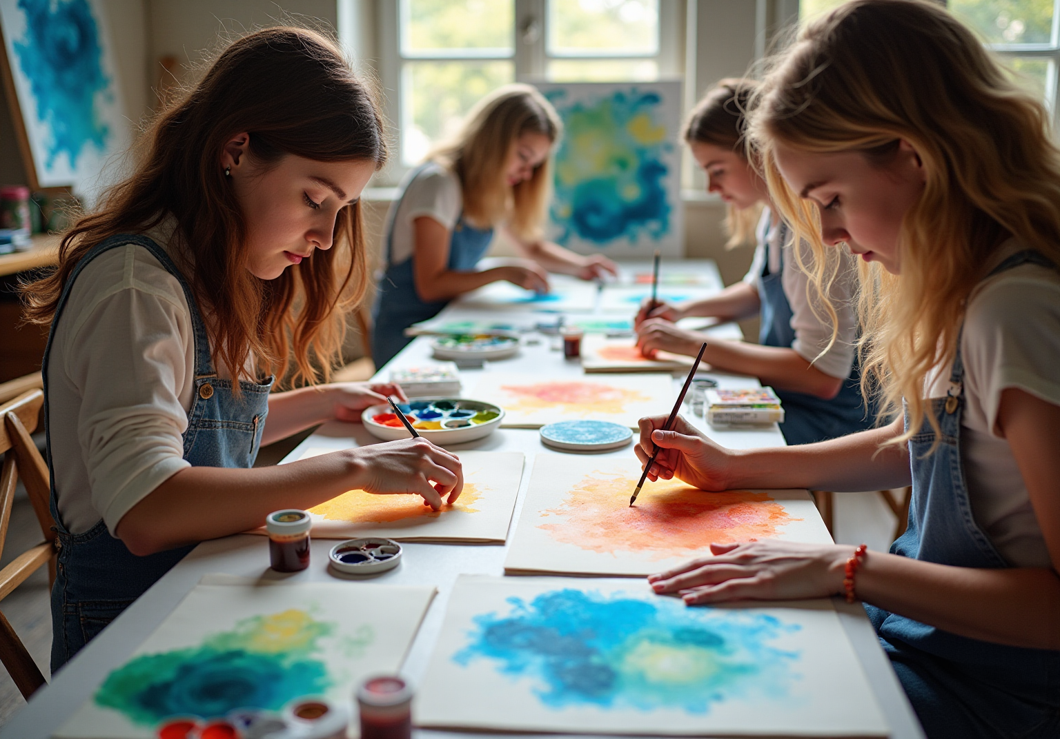 Students Exploring Royal Talens Watercolors Students Exploring Royal Talens Watercolors