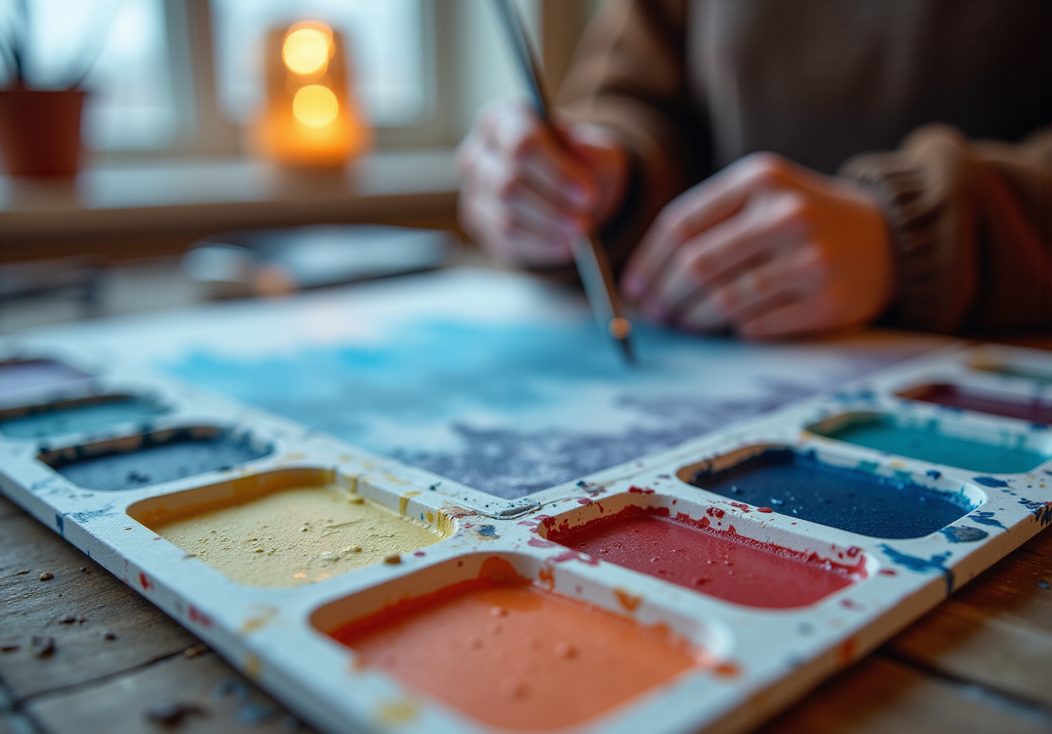 Winter Watercolor Color Mixing Winter Watercolor Color Mixing