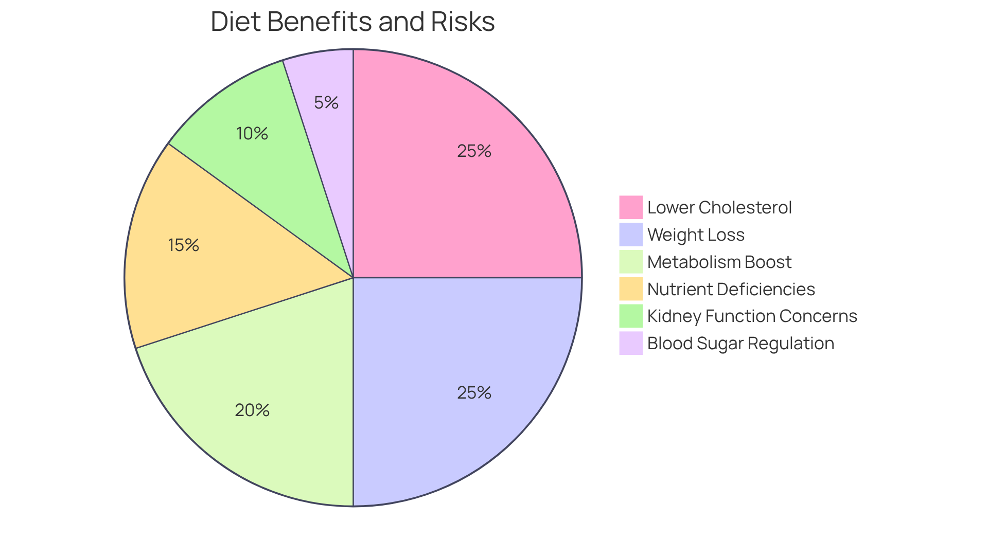 This chart shows the benefits and risks of two popular diets. Each section represents a diet, and the slices within show specific health outcomes. The bigger the slice, the more significant that aspect is for that diet. This chart shows the benefits and risks of two popular diets. Each section represents a diet, and the slices within show specific health outcomes. The bigger the slice, the more significant that aspect is for that diet.