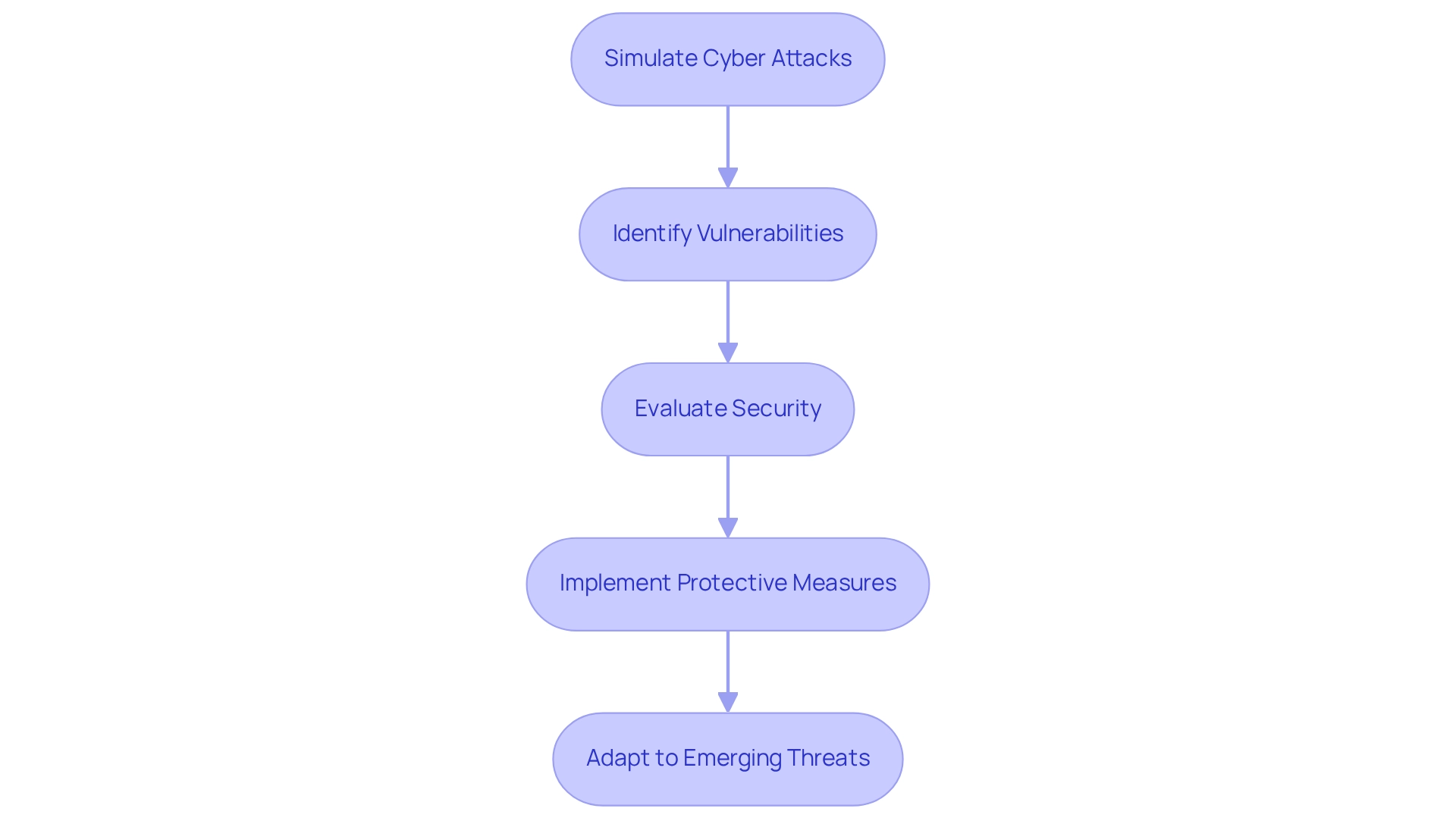 Each box represents a step in the penetration testing process, with the flow indicating the order of operations. Each box represents a step in the penetration testing process, with the flow indicating the order of operations.