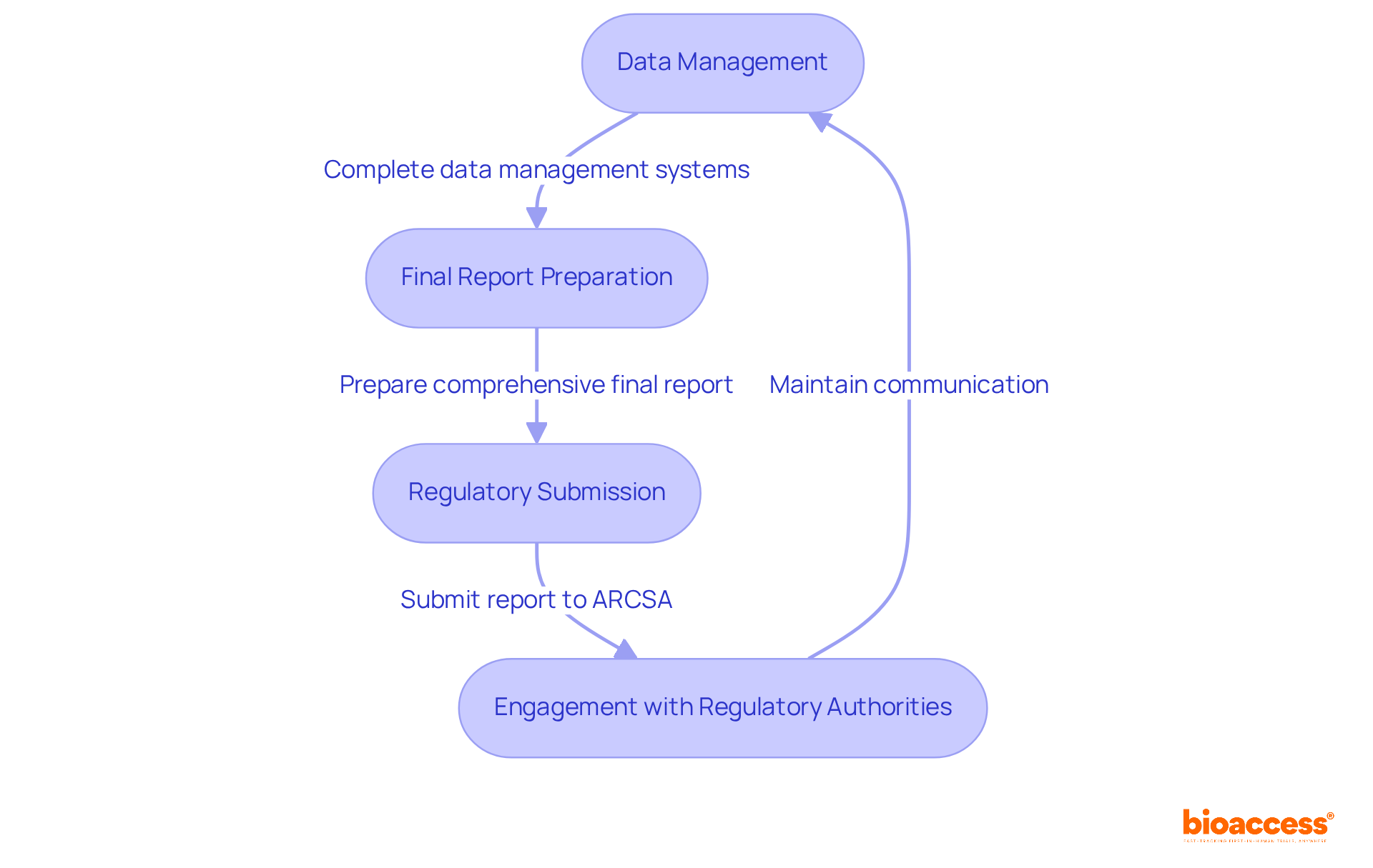 Each box represents a crucial step in the regulatory approval process. Follow the arrows to see how each step leads to the next, ensuring a smooth path to approval. Each box represents a crucial step in the regulatory approval process. Follow the arrows to see how each step leads to the next, ensuring a smooth path to approval.